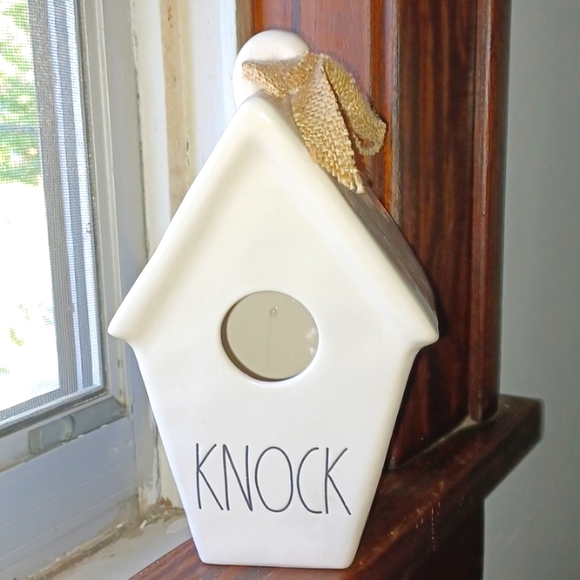 Rae Dunn | Accents | Nwot Rae Dunn By Magenta Knock Ceramic Birdhouse ...